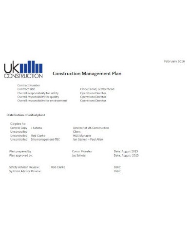 14+ FREE Construction Action Plan Templates - PDF, DOCX