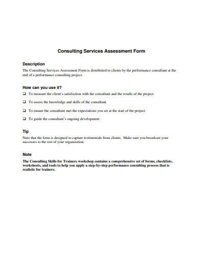 10+ Consulting Assessment Templates in PDF