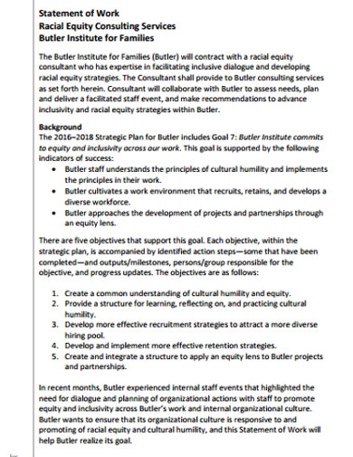 8+ Consulting Statement of Work Templates in PDF | DOC