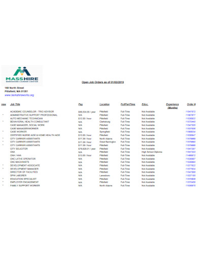 10+ Job Order Templates - Google Docs, Google Sheets, Excel, Word ...