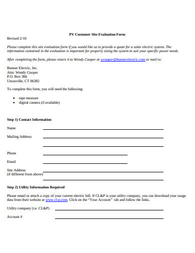 7+ Customer Evaluation Form Templates - PDF