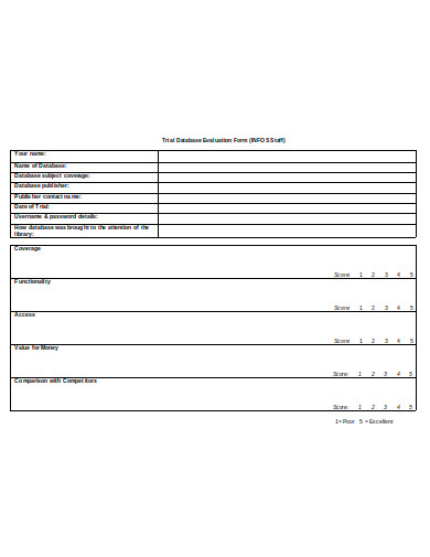 5+ Database Evaluation Templates - PDF, DOC