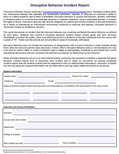 15+ Behavior Incident Report Templates - Google Docs, Word, Pages, PDF