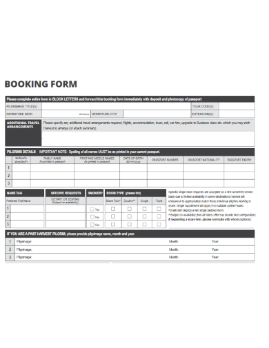 10+ Travel Agency Form Template - PDF
