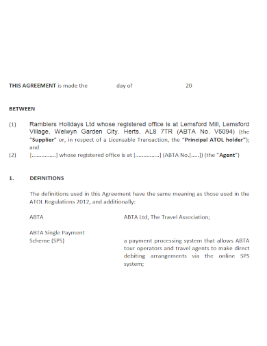 12+ Travel Agency Agreement Templates - PDF