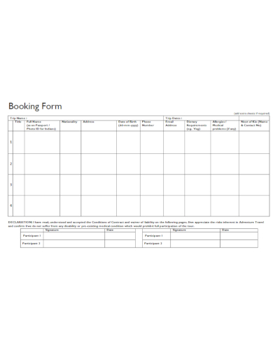 10+ Travel Agency Form Template - PDF