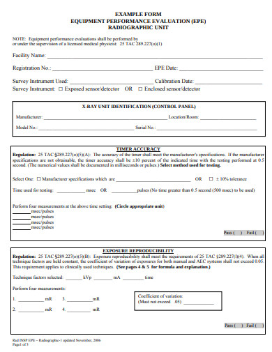 8+ Equipment Evaluation Templates - PDF, DOC