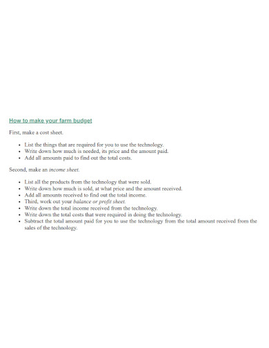 12+ Farm Budget Templates - PDF, DOC