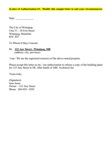 Free 19+ Property Authorization Letter Templates in PDF | DOC