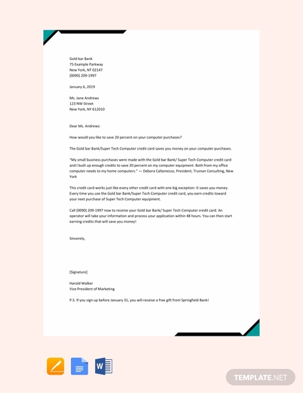 Sample Marketing Letter Templates - Google Docs, MS Word, Pages, PDF, DOC