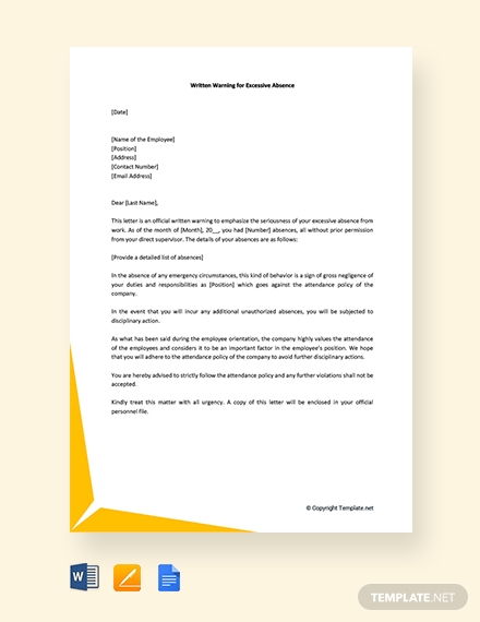 10+ Warning Letter for Bad Behavior Templates - Sample, Example, Format