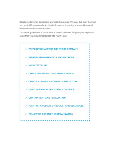 9+ Incident Response Checklist Templates - PDF