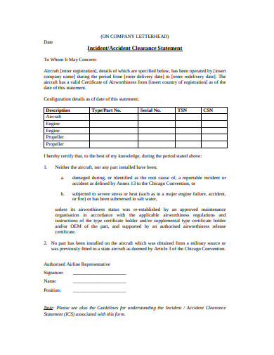 5+ Incident Statement Form Templates - PDF