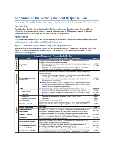 15 Incident Response Plan Templates Google Docs Word Pages PDF