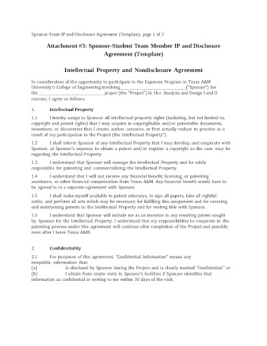 17+ Intellectual Property Agreement Templates - PDF, DOC