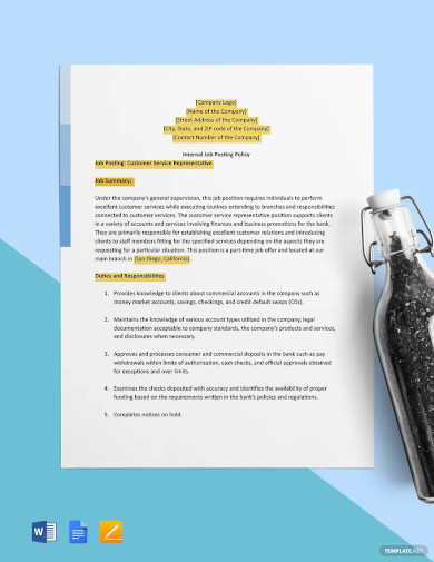 16+ Job Posting Templates - PDF, Word