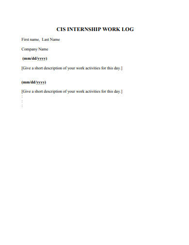 15+ Work Log Templates - Word, Pages, PDF