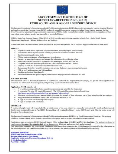 Sample Job Advertisement Template Vrogue
