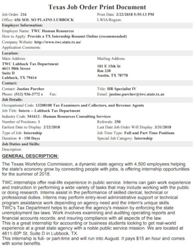 10+ Job Order Templates - Google Docs, Google Sheets, Excel, Word ...