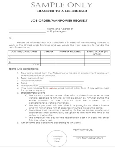 10+ Job Order Templates - Google Docs, Google Sheets, Excel, Word ...