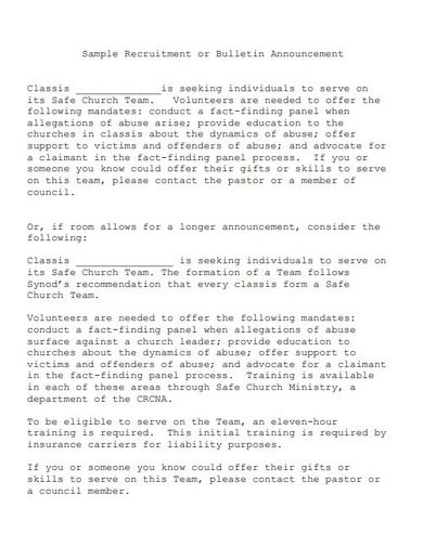 12+ Job Announcement Templates - PDF