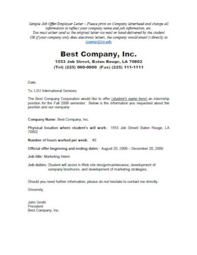 10+ Job Offer Letter Templates - Google Docs, Word, Pages, PDF