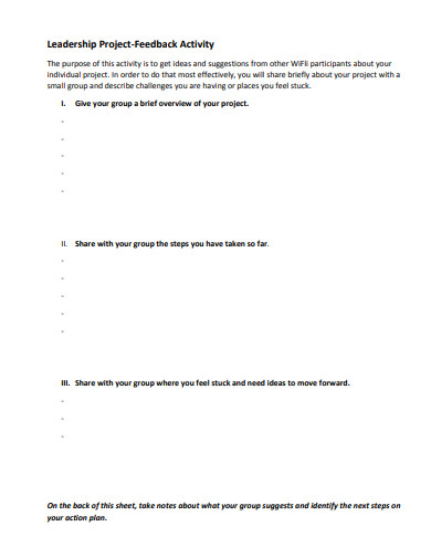 13+ Project Feedback Templates - PDF