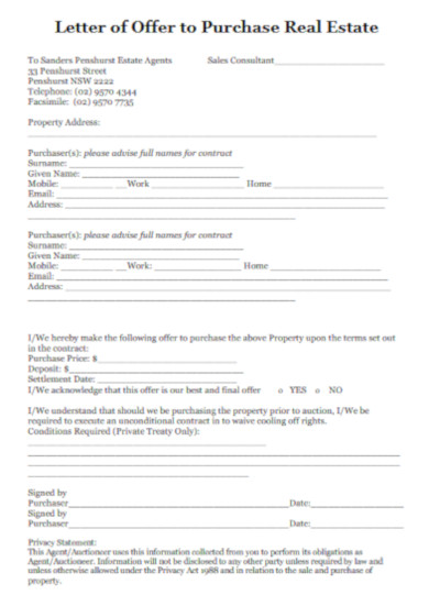 18+ FREE Real Estate Letter Templates in PDF | Google Docs | Word | Pages