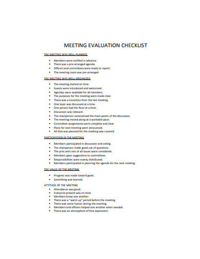 23+ Evaluation Checklist Templates - Google Docs, Word, Pages, PDF