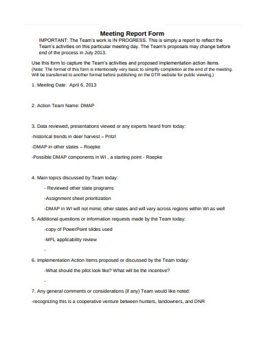 21+ Meeting Report Templates in Google Docs | Word | Pages | PDF