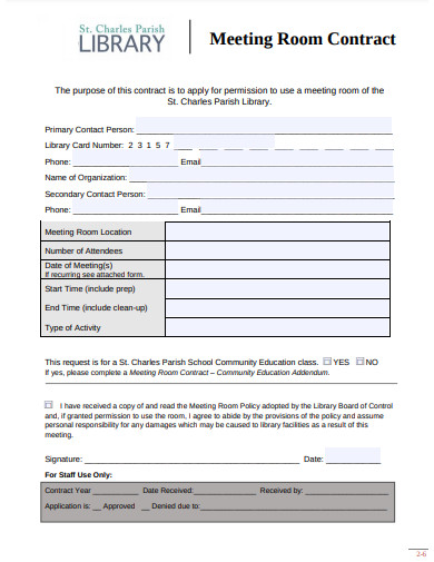 17+ Meeting Contract Templates - PDF