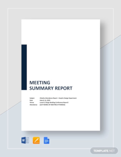 21+ Meeting Report Templates in Google Docs | Word | Pages | PDF