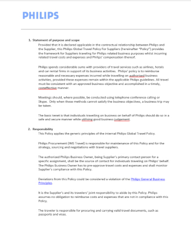 10+ Corporate Travel Policy Templates - DOC, PDF