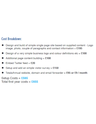 10+ Website Budget Templates - PDF