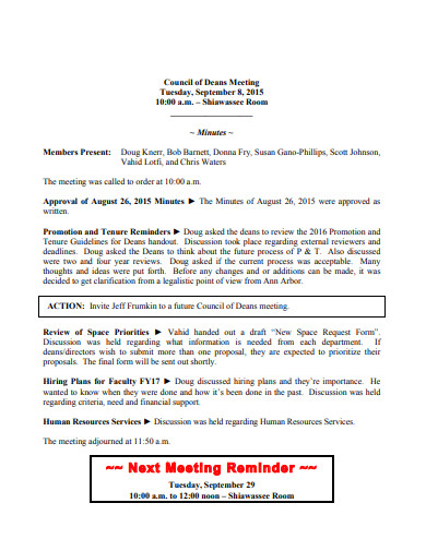 11+ Meeting Reminder Templates in PDF | DOC