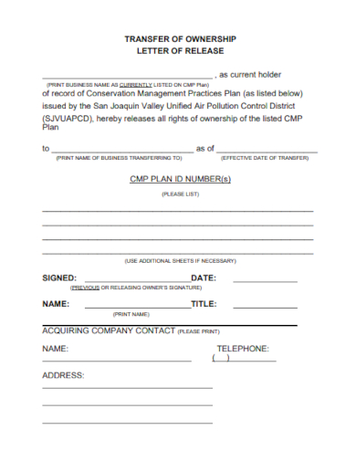 13+ Ownership Transfer Letter Templates - Sample, Example, Format