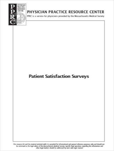 9+ Patient Satisfaction Survey Templates - Word, PDF, Google Docs ...
