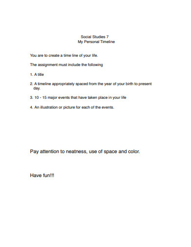 27+ Personal Timeline Templates - PDF