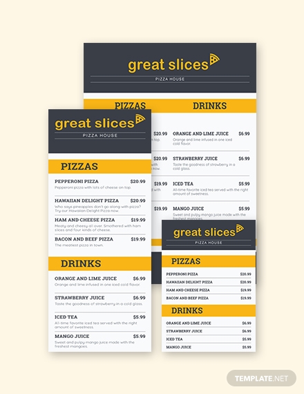Pizza Menu - 37+ Free Templates in PSD, EPS Documents Download! | Free ...