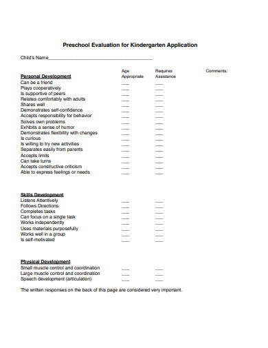 12+ Preschool Evaluation Templates in PDF | DOC