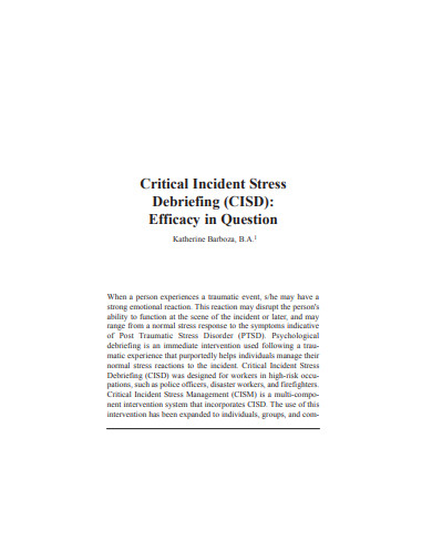 6+ Incident Debrief Templates - PDF, DOC