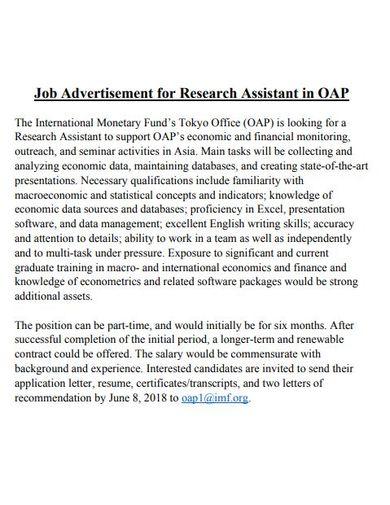 16+ Job Advertisement Templates - AI, Pages, PSD, PDF