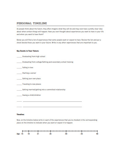 27+ Personal Timeline Templates - PDF