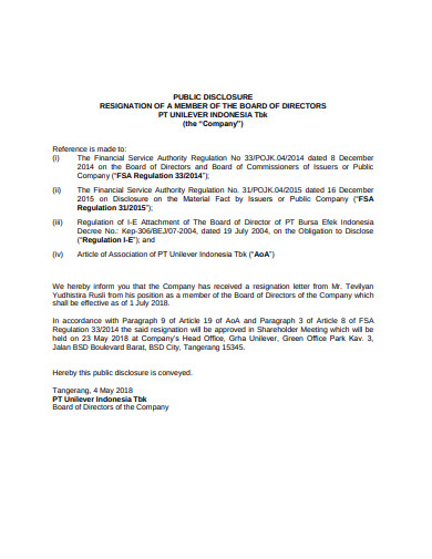 16+ Announcement of Resignation Templates in PDF | DOC