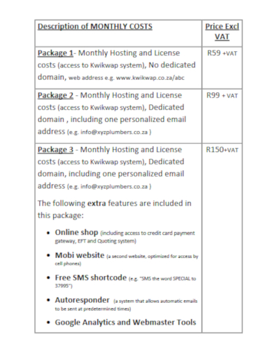 10+ Website Budget Templates - PDF