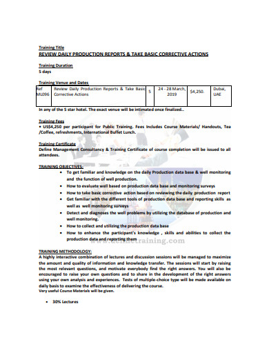10+ Production Daily Report Templates in Word | Google Docs | Apple ...
