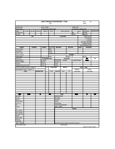 10+ Production Daily Report Templates in Word | Google Docs | Apple ...