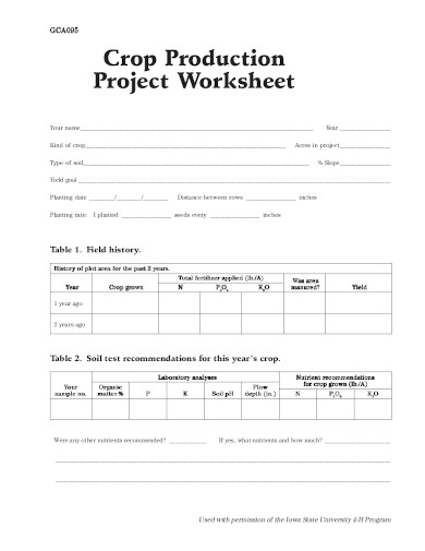 14+ Production Worksheet Templates - PDF