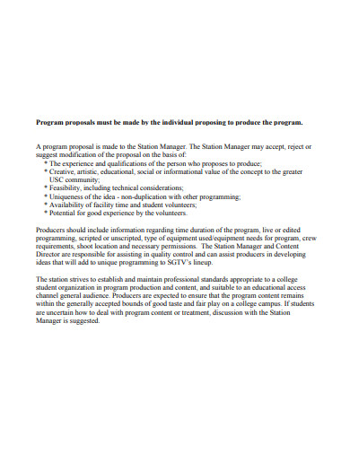 15+ Production Proposal Templates - PDF