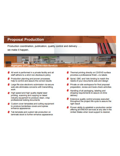 15+ Production Proposal Templates - PDF